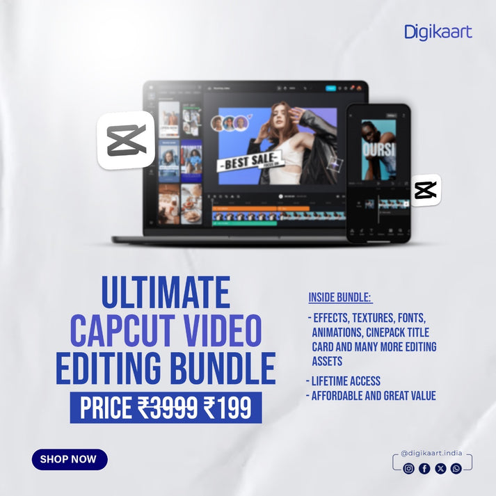 Ultimate CapCut Video Editing Bundle ( 50GB+ Assets ) – Digikaart
